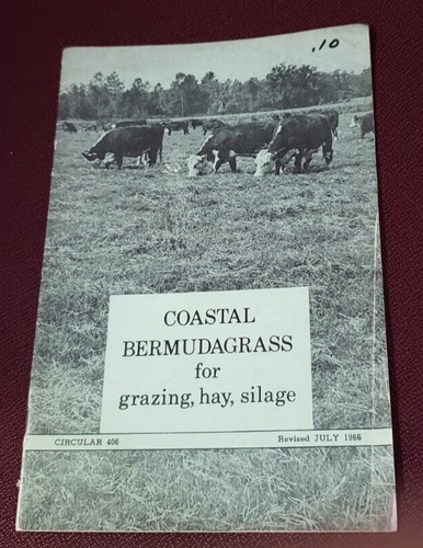 Coastal Bermuda Grass Grazing Hay Silage 1966 Clemson University ...