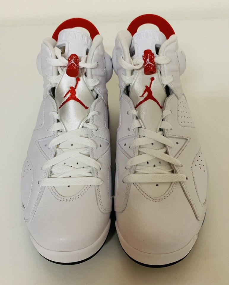 Nike Air Jordan 6 Retro Red Oreo Mens Sz 7.5/ Women’s Sz 9 White Red ...