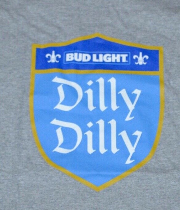 Bud Light Dilly Dilly T-Shirt Men's Licensed Anheuser-Busch Graphic Tee ...