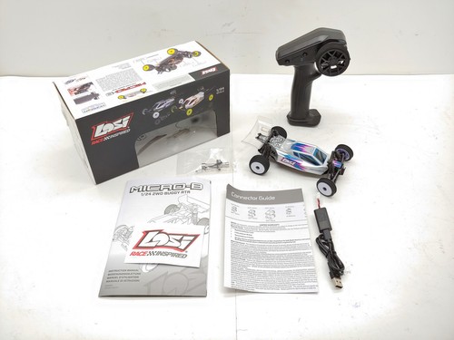 Losi Micro-B 1/24 RTR 2WD Buggy (Silver) w/2.4GHz Radio, Battery ...