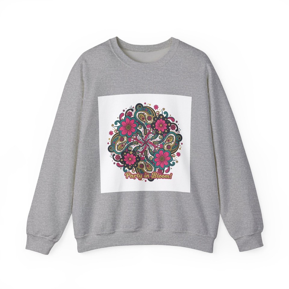 Disco Florals Paisley Crewneck Sweatshirt | 70s Revival, Maximalist ...