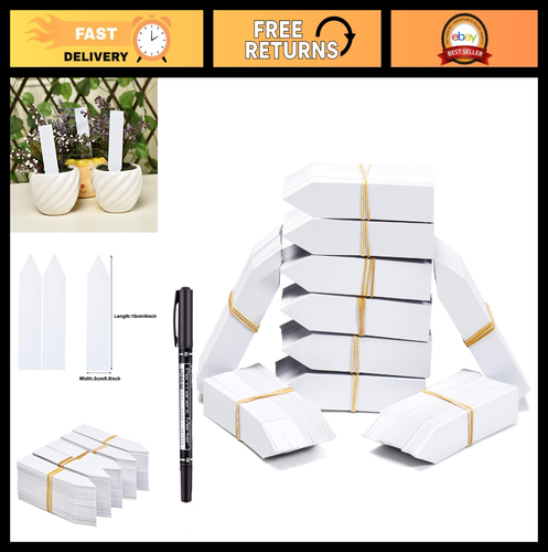 1000 Pcs 4" Waterproof Plastic Plant Labels - Garden Stake Tags for ...