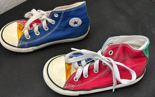 Converse Primary Colors Kids Youth 10 Hi Top Shoes Sneakers Awesome | eBay