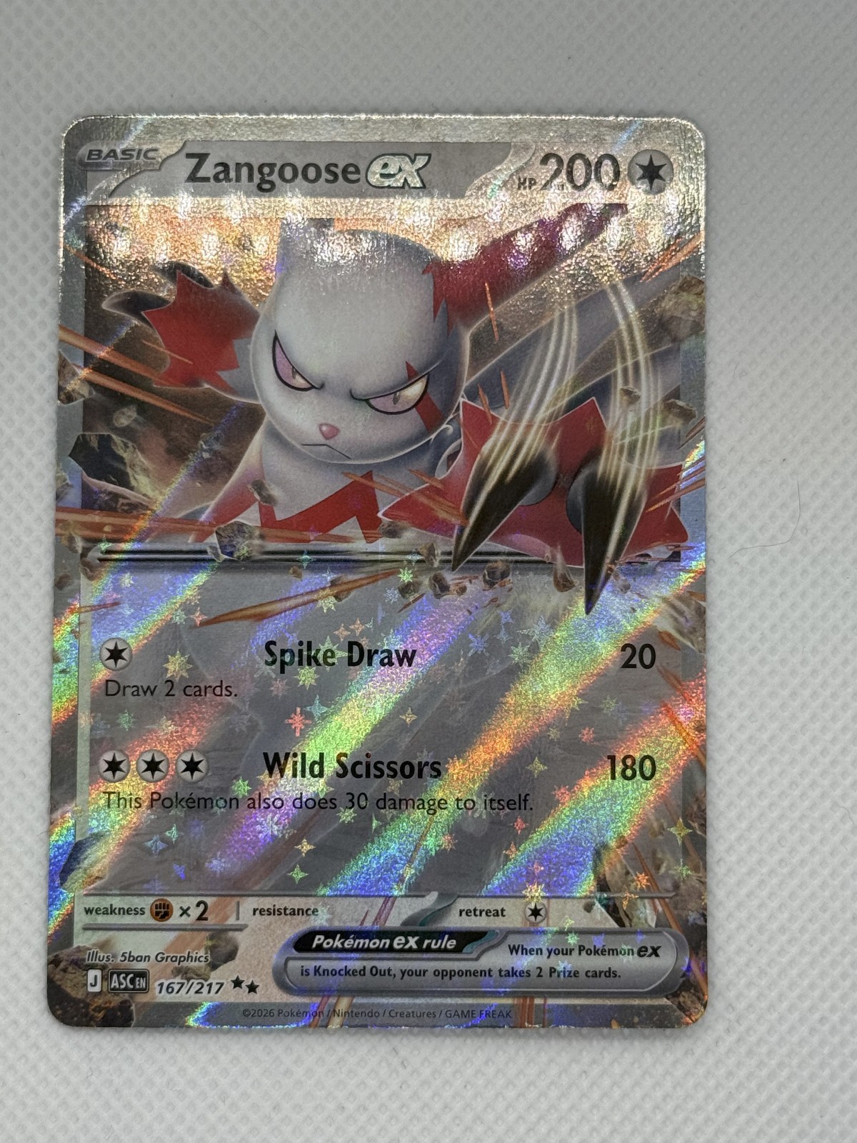 Zangoose ex 167/217 Double Rare ME: Ascended Heroes NM | eBay