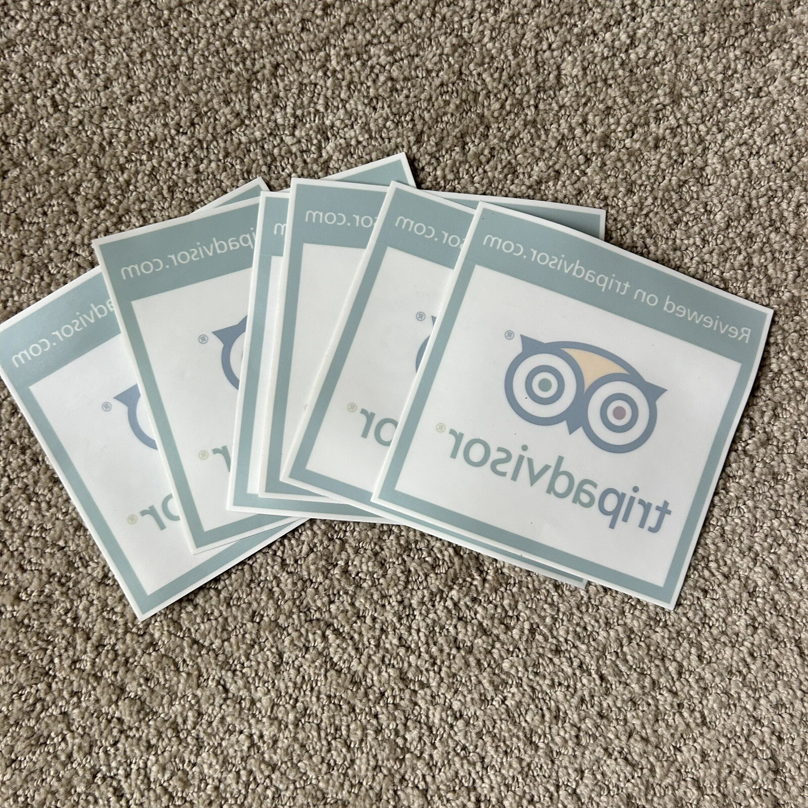 Lot Of 6 Reviewed On TRIP ADVISOR Business Window Door Wall Sticker ...