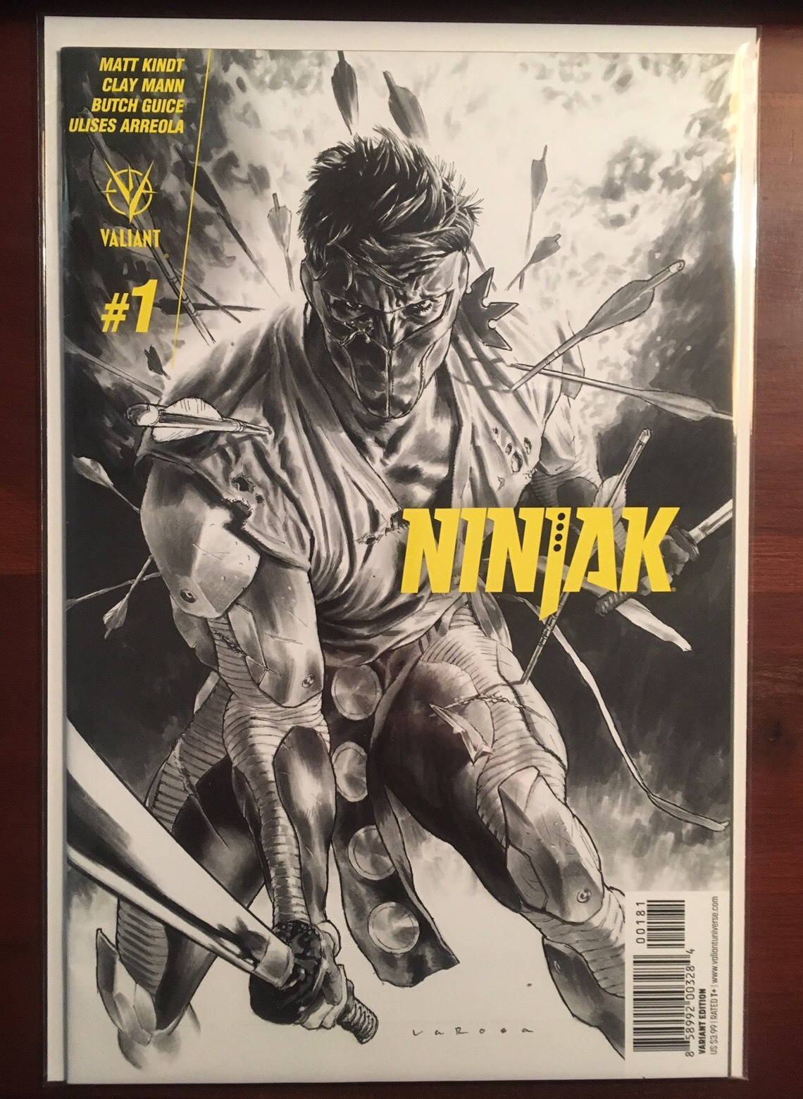 Ninjak issue #1 1:60 Lewis LaRosa Sketch Variant NM Valiant First App ...
