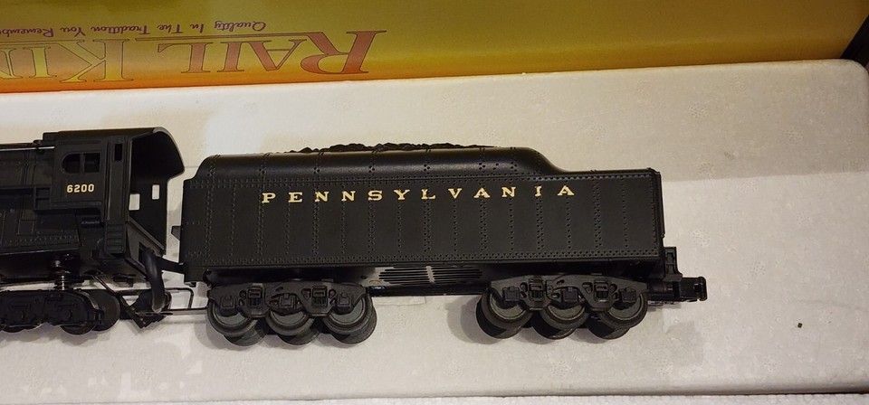 Railking By MTH O Scale 6-8-6 Turbine Steam Loco Pennsylvania #6200 w ...