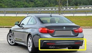 New OEM BMW F32 F33 F36 13-17 M Sport Rear Diffuser With Double Holes ...