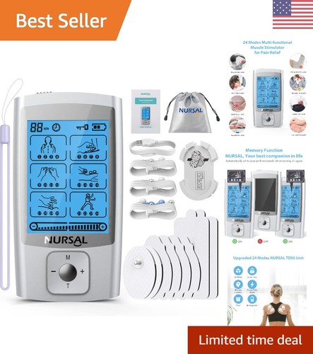 24 Modes TENS Unit Muscle Stimulator with Continuous Stimulation ...