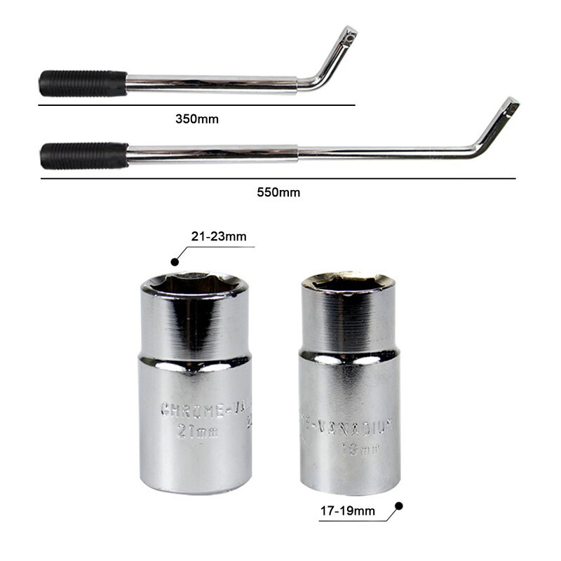 Extendable Car Wheel Brace Heavy Duty Nut Lug Wrench Sockets 17/19mm ...