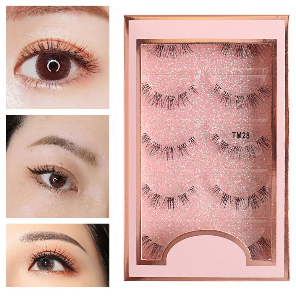 5pairs Soft Lash Clusters False Eyelash DIY Extension Natural ...