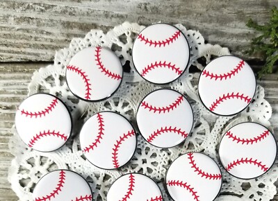 10 Baseball Pins * 1 1/4" PINBACK Buttons - Party Favor for your Team ...