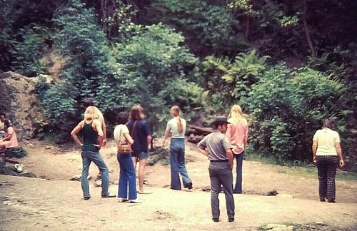 YK09 35mm Original Slide Classic Americana RANGER AND CAMPERS ALONG ...