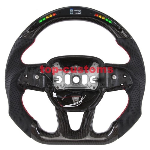 LED CarbonFiber Steering Wheel For charger challenger hellcat durango ...