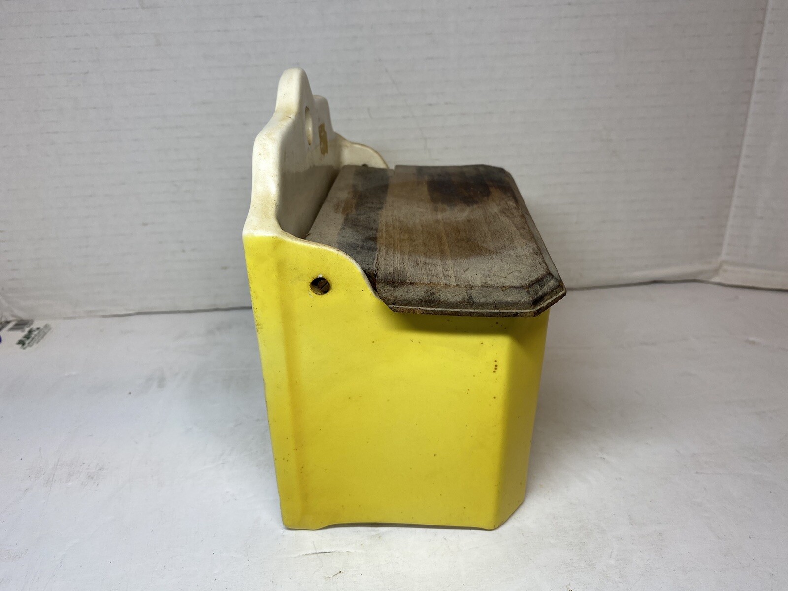 Vintage Ceramic Hand Painted Hanging Salt Box Czechoslovakia | eBay