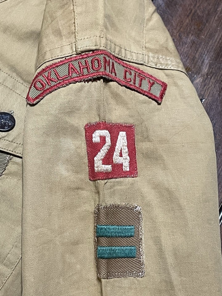 Vintage 1940s Boy Scout Uniform Eagle Scout Felt Patches, Camp Kickapoo ...