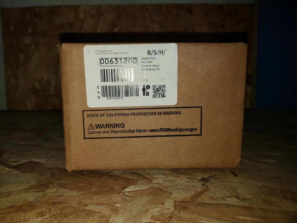 00631200 OEM Bosch Dishwasher Drain Pump New | eBay