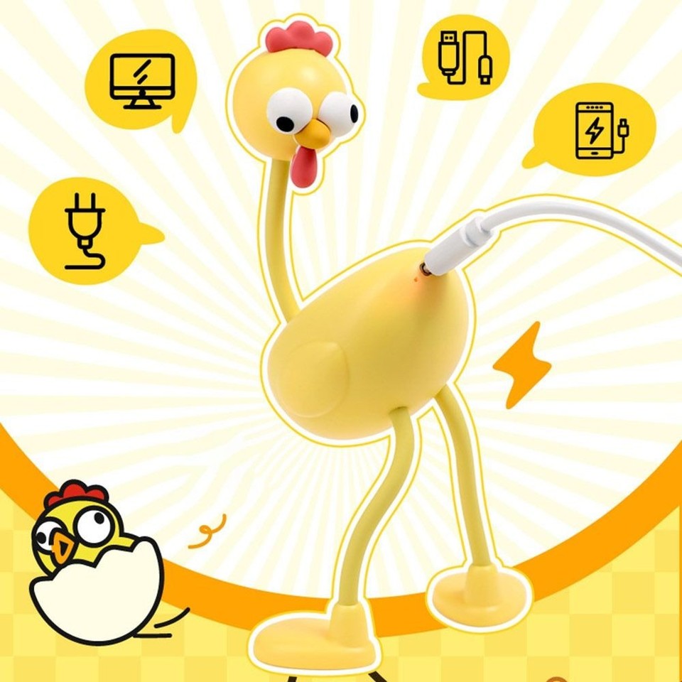 USB Night Light Rooster Shape Bedside Lamp Cute Table Lamp Kids ...