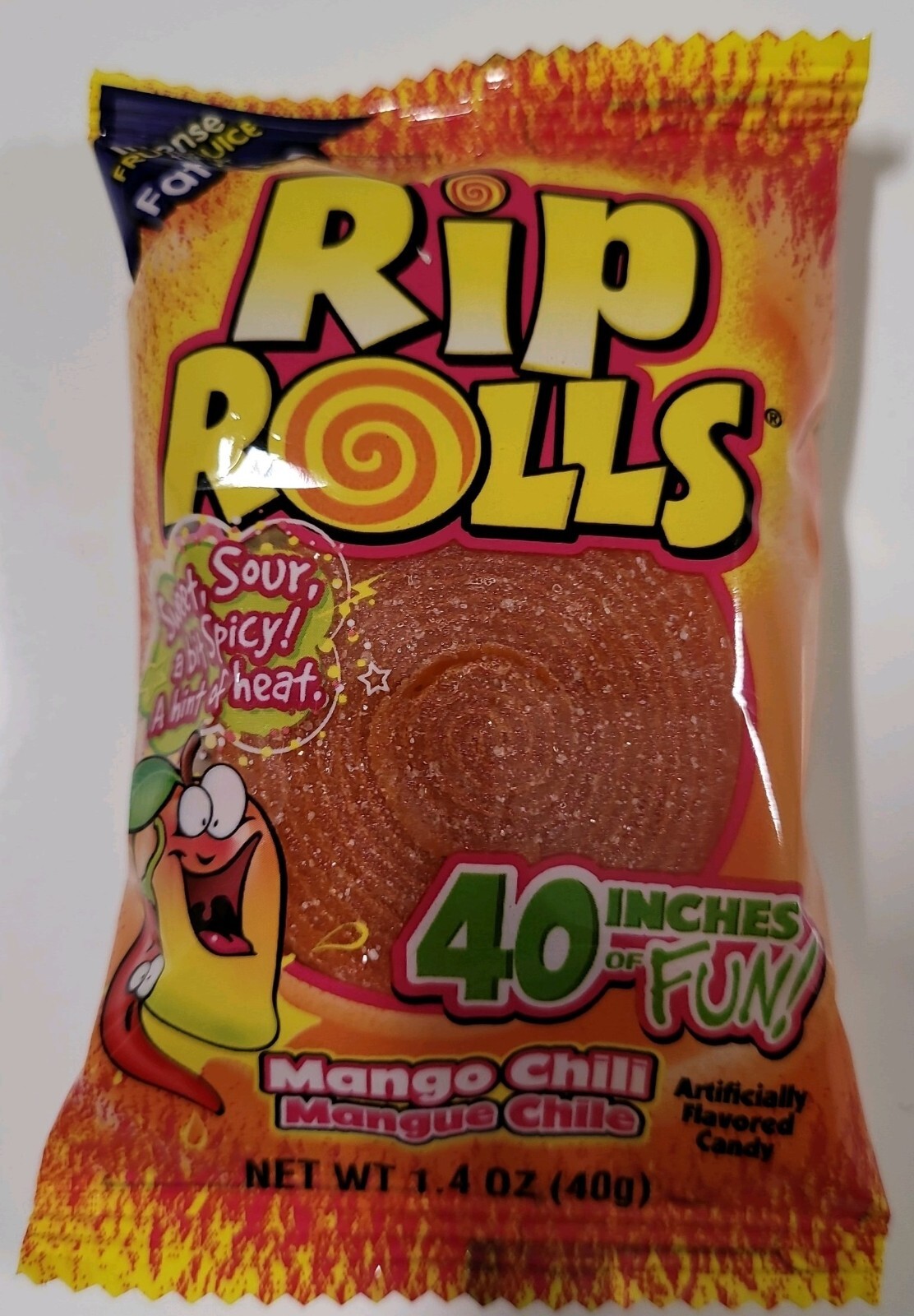 Rip Rolls Mango Chili 40 inch Sour Belt Candy 8 Count Free Shipping | eBay