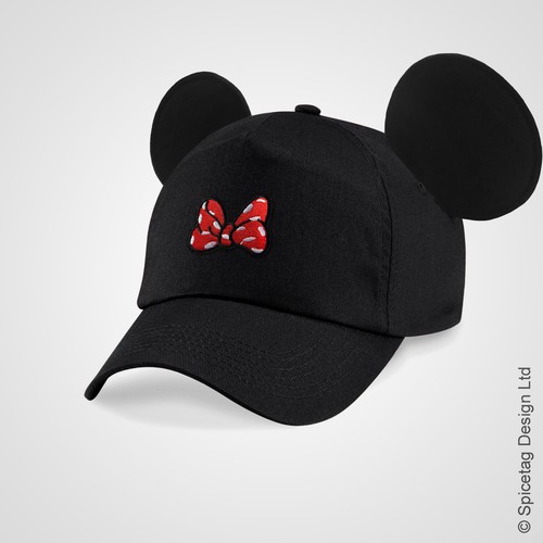 Polka Dot Bow Tie Cap Park Fashion Mouse Ears Baseball Caps Minnie Cute ...