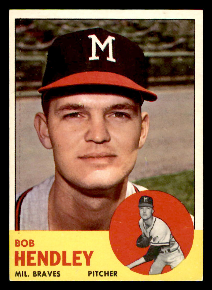 1963 Topps #62 Bob Hendley Milwaukee Braves | eBay