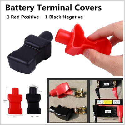 2pcs Car Battery Terminal Insulator Wire Connectors Cap Covers ...