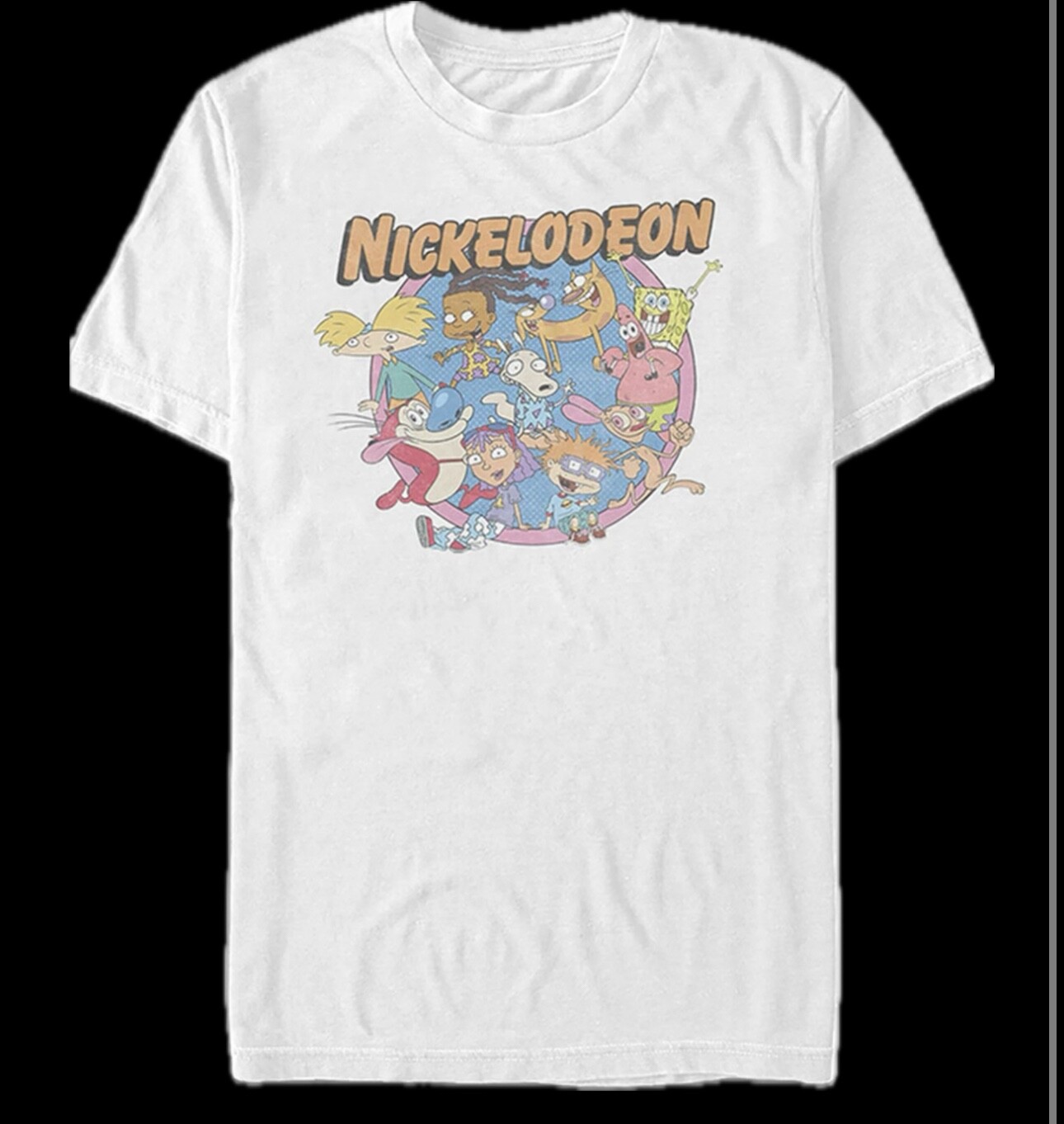 Women’s Nickelodeon Graphic Cartoons White T-Shirt Vi… - Gem
