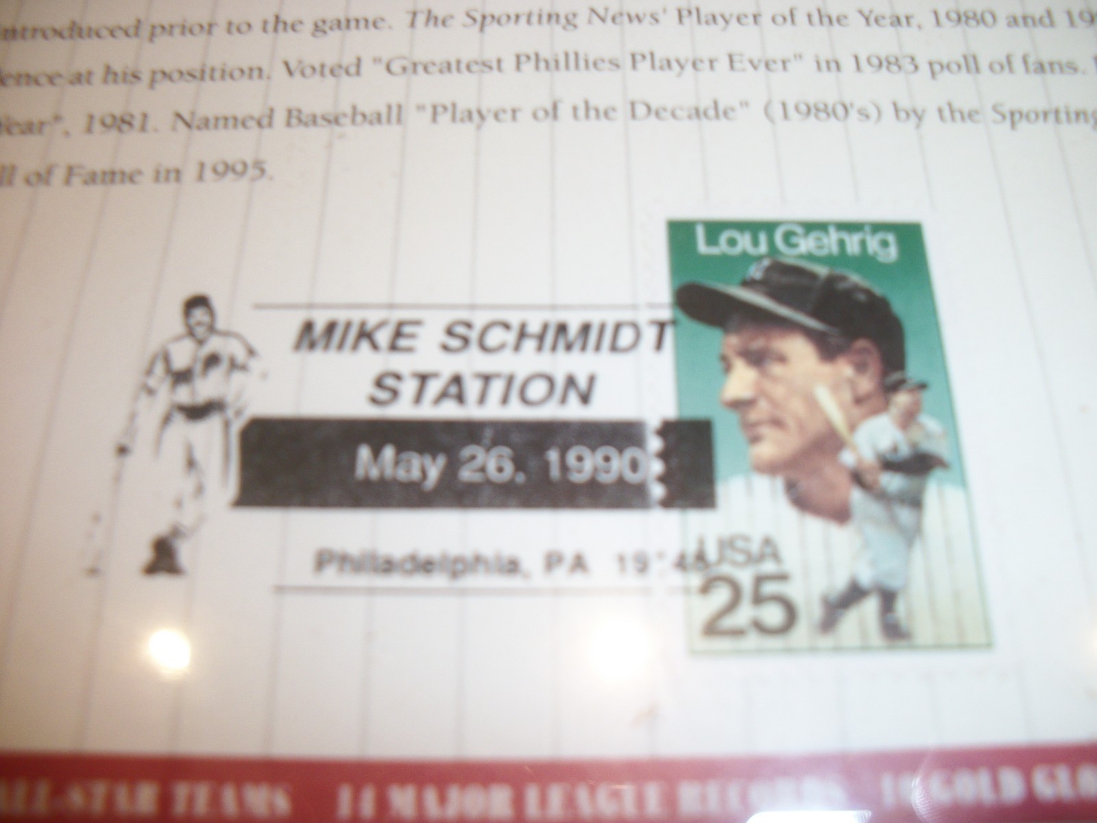 Phillies Mike Schmidt Michael Jack Tribute Poster Print With Lou Gehrig ...