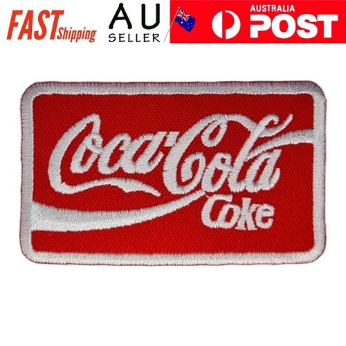 Coca Cola Coke Iron on Patch Label Logo Rounded Rectangular 7.7×4.5×0 ...
