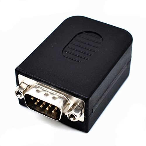 2 Pcs DB9-G3 9Pins Male Adapter with NUT Connector RS232 Serial to RXD ...