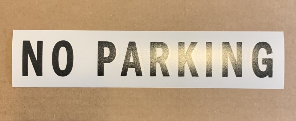 NO PARKING Decal- 10” BLACK Premium Vinyl - For Indoor & Outdoor - Home ...