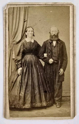 Civil War Era CDV Photo Victorian Husband Wife Tax Stamp Cummings ...