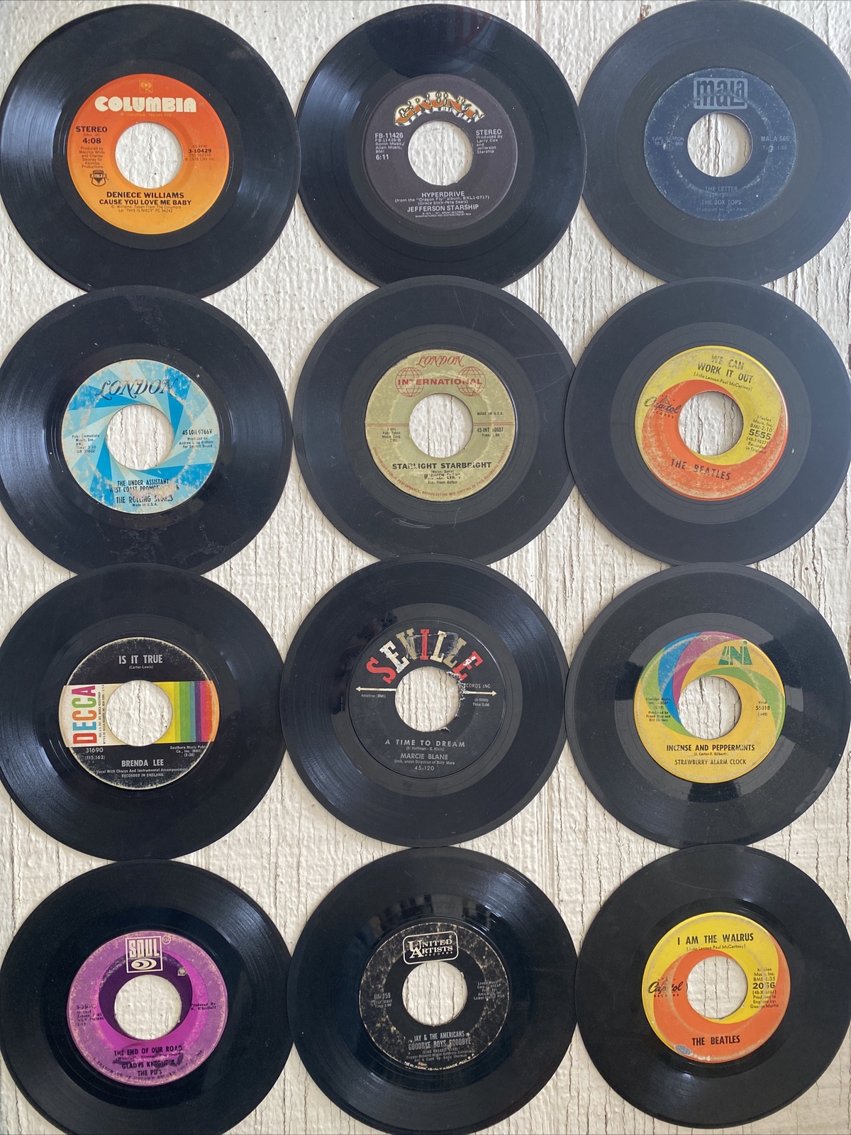 Vintage 45 RPM Record Lot Of 12 Vinyl Records, Columbia, Decca, RCA ...