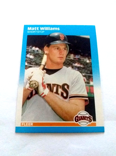 1987 Fleer Update Baseball Matt Williams Rookie Card #U-129 Factory Set ...