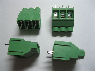 20 pcs Screw Terminal Block Connector 3 pin 6.35mm Green Wire Cage Type DC635 | eBay