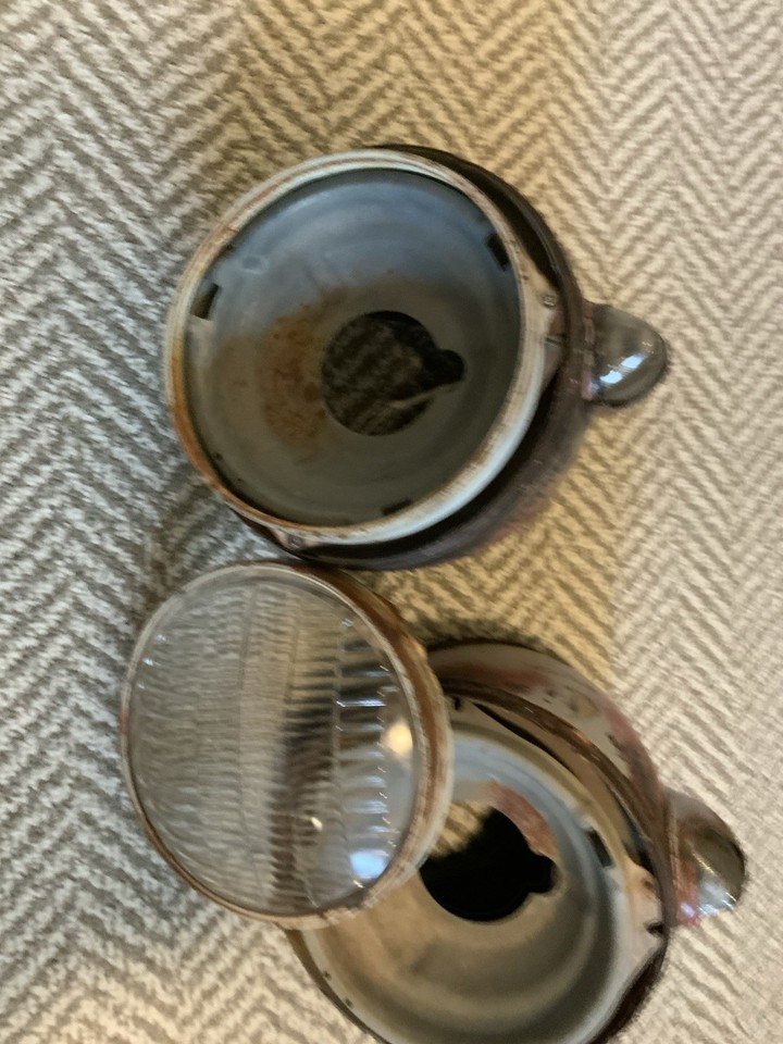 1940 ERA VINTAGE SEALED BEAM HEADLIGHT BUCKETS WITH MARKER ON TOP HOT ...