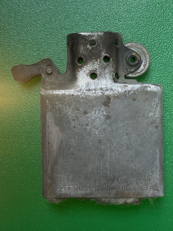 DOUBLE STAMPED WW2 Zippo Black Crackle 14 hole Lighter Super Rare WWII ...