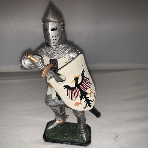 Vtg. DeA by Allevi. Painted Metal Model Kit Figure Teutonic Knight 4. 3 ...