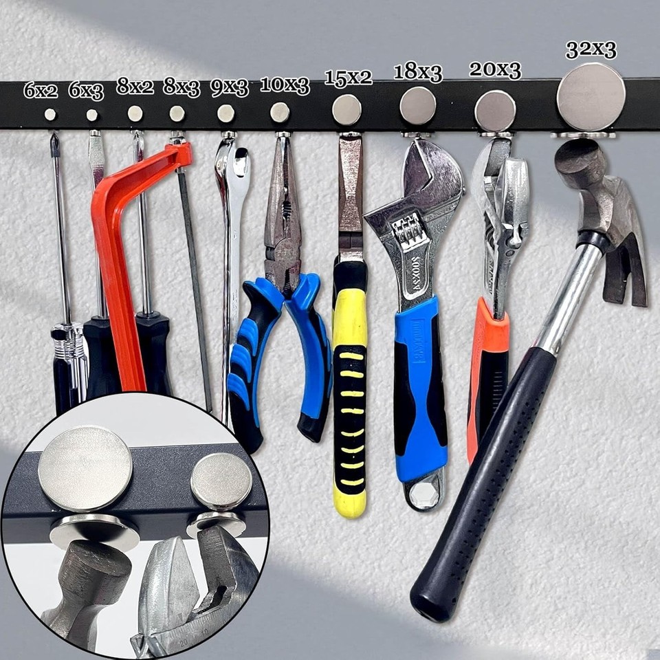 100 Pcs Super Strong Neodymium Disc Magnets, 8 x 3mm Small Magnets ...