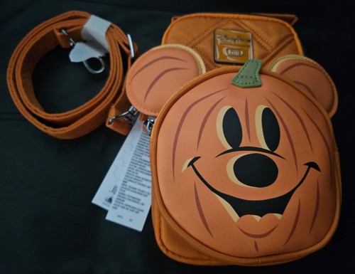 Disney Parks 2025 Halloween Mickey Mouse Pumpkin Lug Crossbody Mini Bag ...