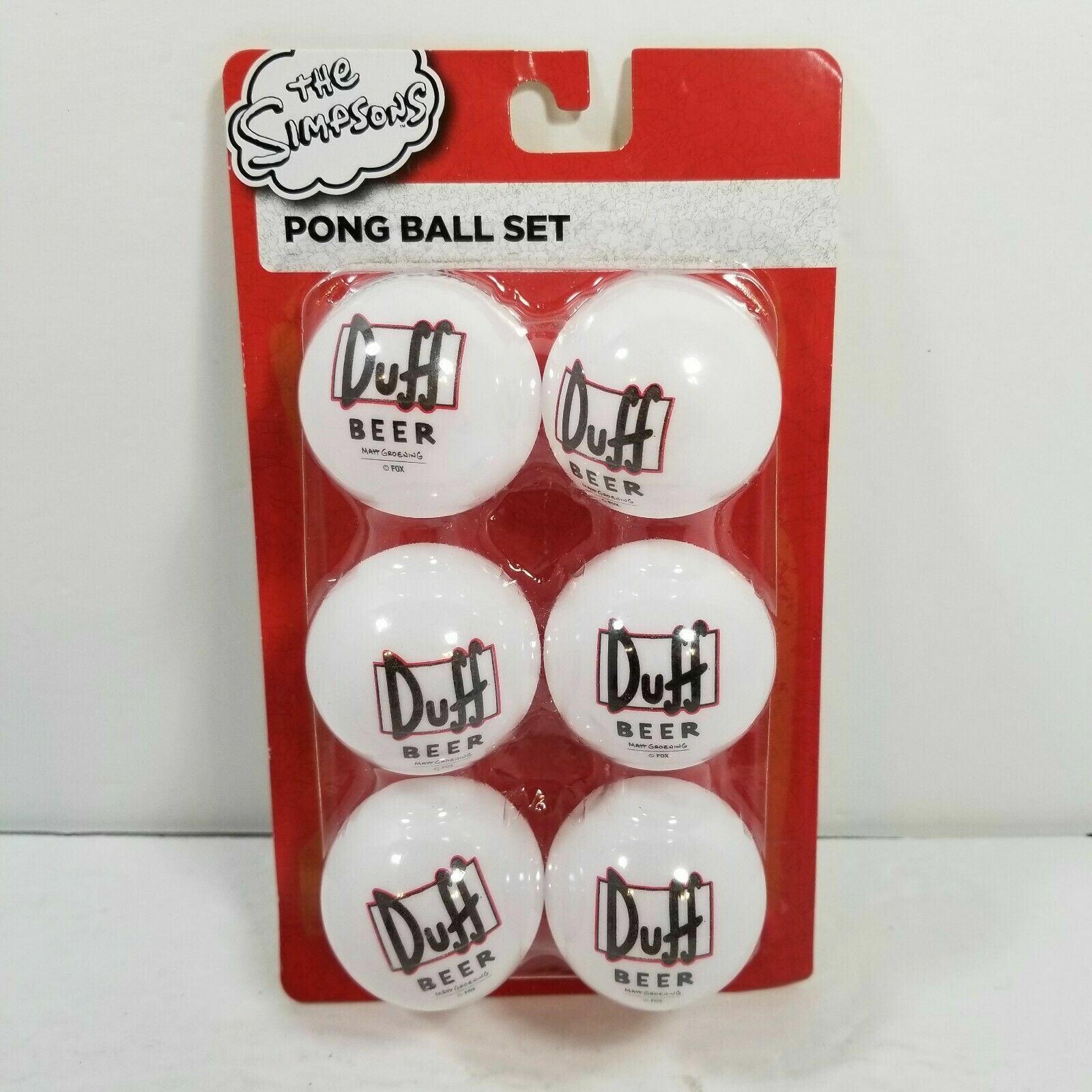 The Simpsons Homer Duff Beer 6 Ping Pong Ball Table Set Table Tennis ...