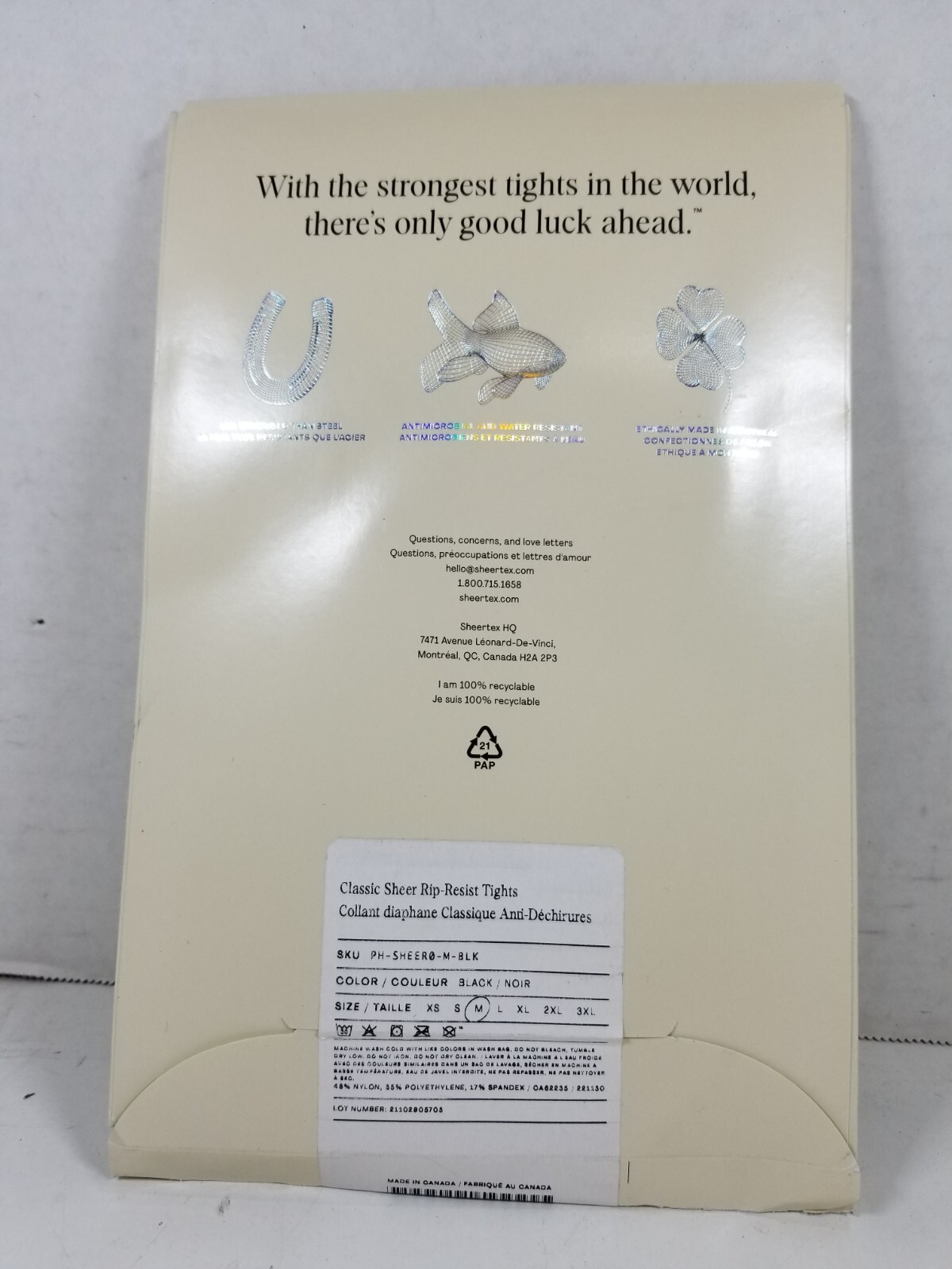 Sheertex Frenzy Friendly Classic Sheer Rip-Resist Tights Sz LG Black | eBay