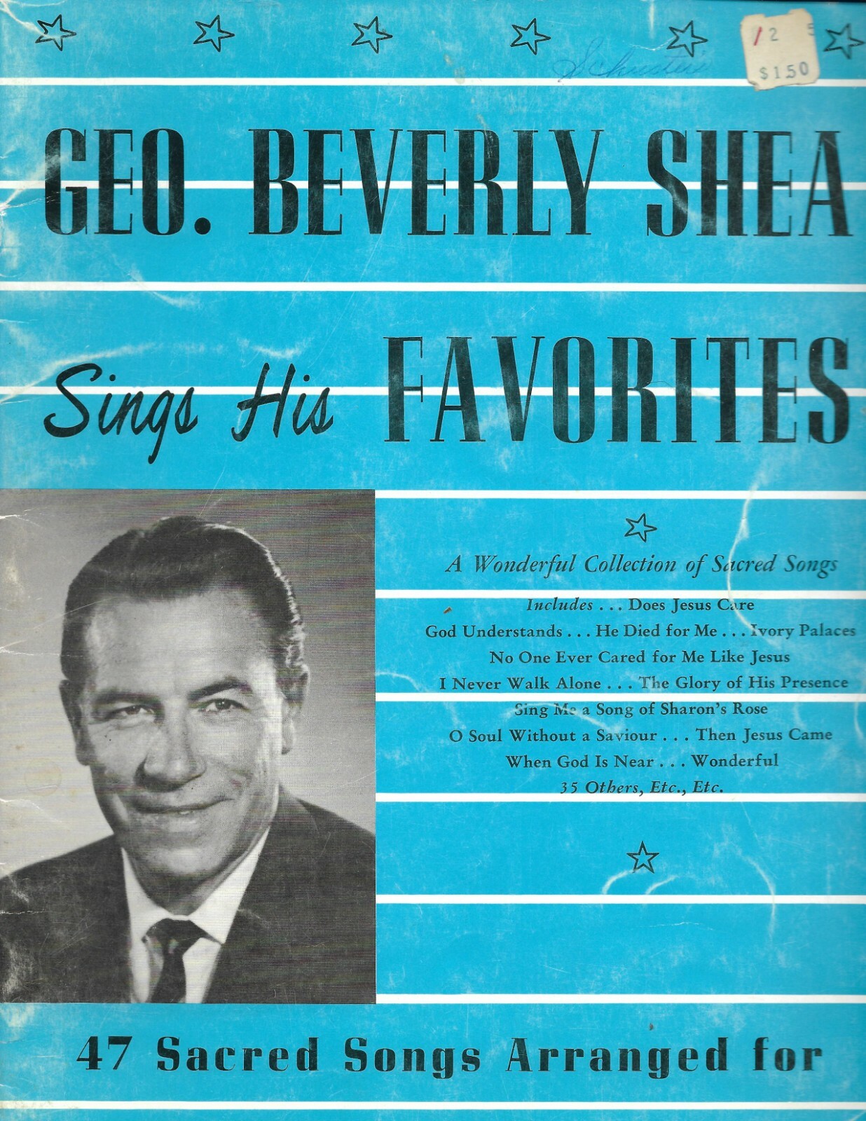 Geo Beverly Shea SONGBOOK Favorites 47 Sacred Songs George 1950s Austin ...