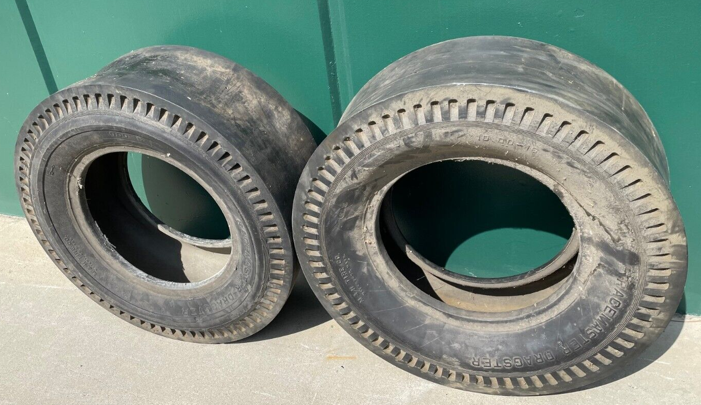 M&H Racemaster 10.0-16 Vintage Slicks Piecrust Front Racing Tires SCTA ...