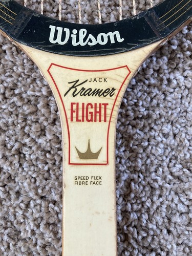 WILSON Jack Kramer “FLIGHT” Wooden Tennis Racket 1960s 1970s Vintage ...