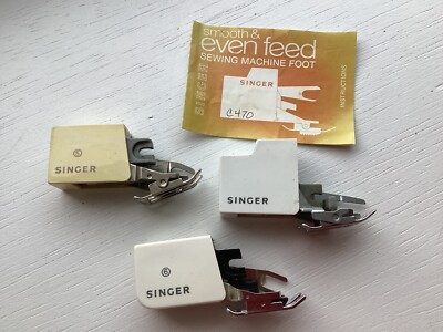 Lot 3 Vintage Singer Walking Even Feed Feet Accessories Applications ...