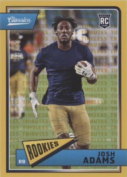 2018 Panini Classics - Rookies Josh Adams #247 Timeless Tributes Gold ...