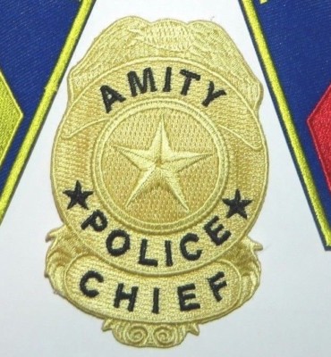 JAWS Movie SHERIFF BRODY Amity Police Chief Embroidered 3.5" Tall ...