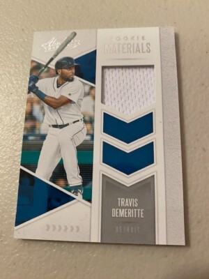 Travis Demeritte Detroit 2020 Panini Absolute Rookie Materials Game ...