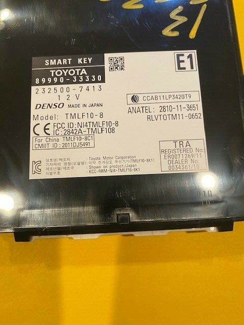 2013 Lexus Es350 Smart Key Control Module Computer 89990-33330 for sale ...